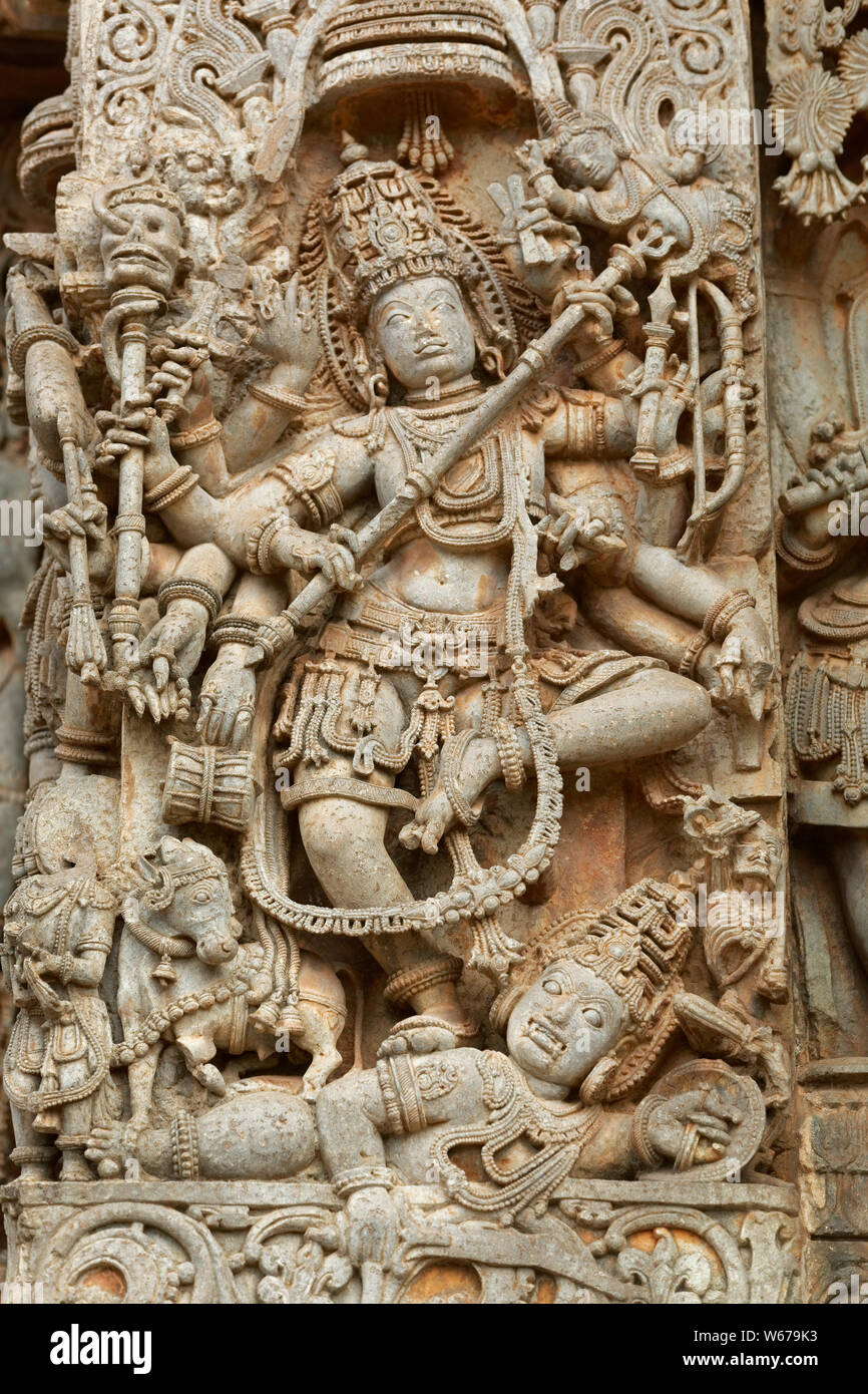 Hoysaleswara temple, also referred simply as the Halebidu temple, is a ...