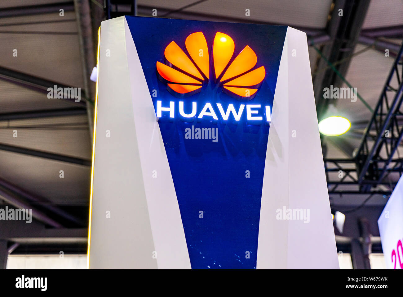 --FILE--View of the stand of Huawei during the 2018 Mobile World ...