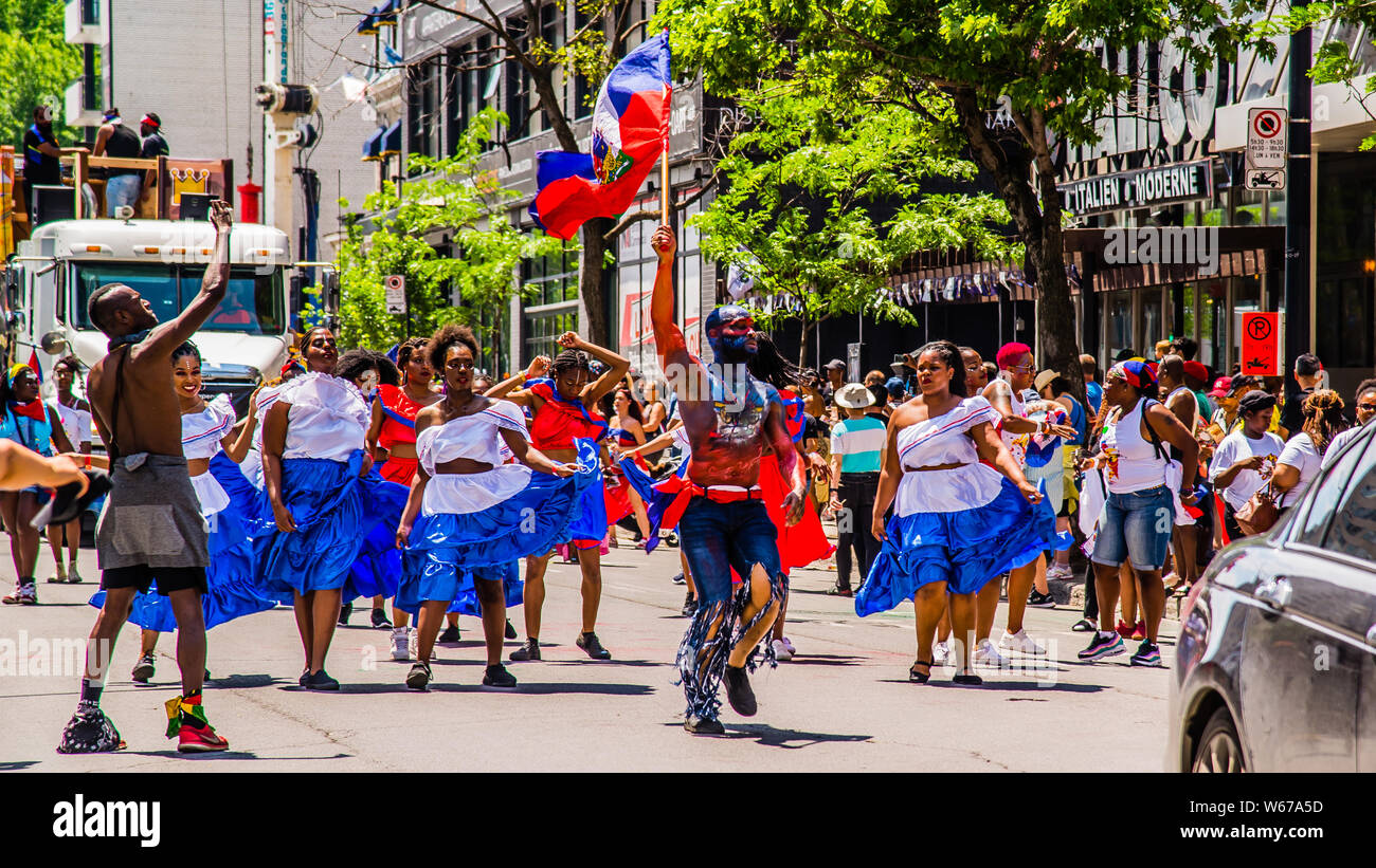 Caribbean parade in downtown Montreal Stock Photo - Alamy
