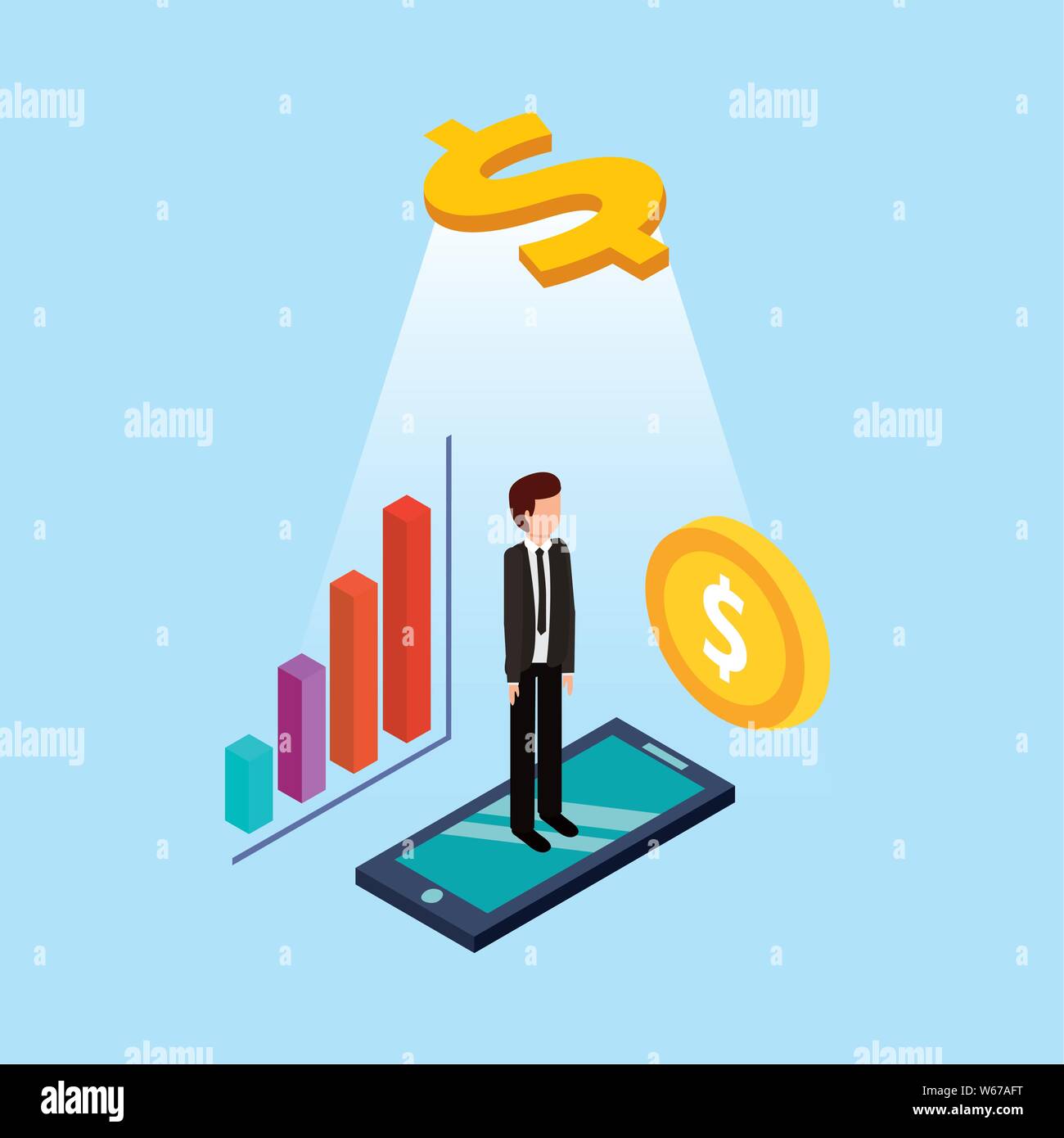 Money icon and businessman design Stock Vector Image & Art - Alamy