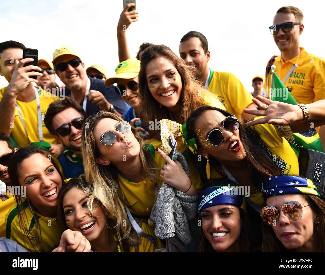 Brazilian fans show their support hi-res stock photography and images ...
