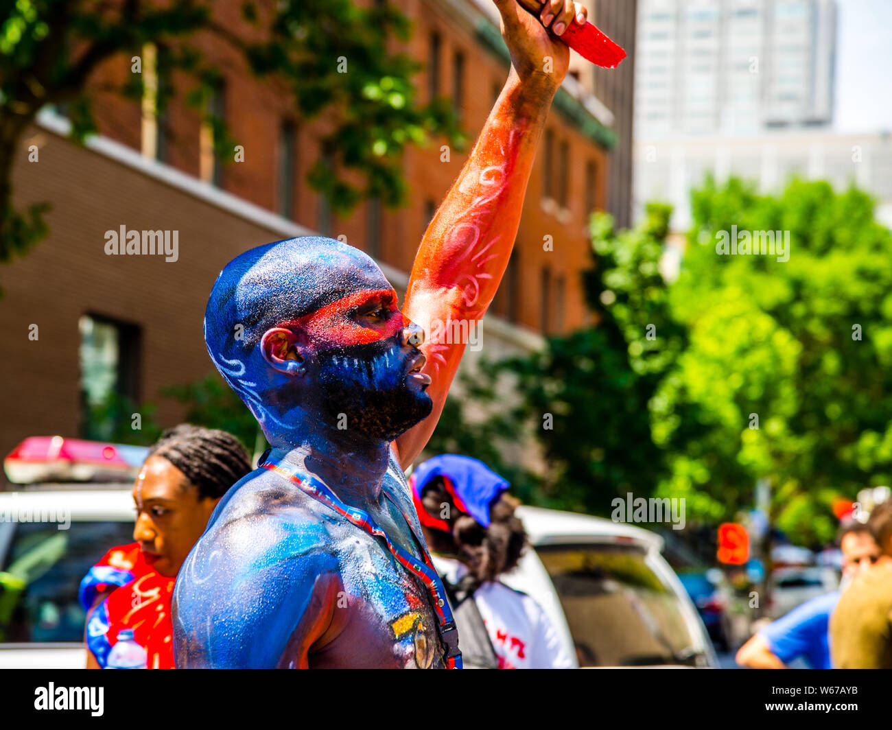 Caribbean parade in downtown Montreal Stock Photo - Alamy