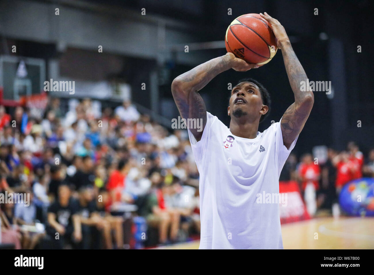 NBA basketball player Louis Williams of Los Angeles Clippers shows his ...