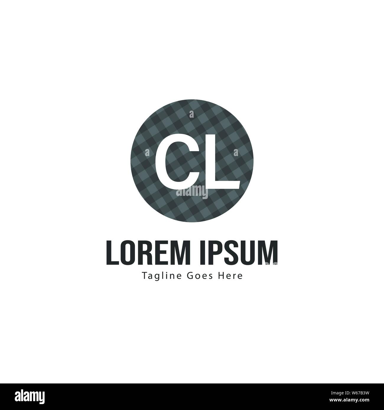 Initial CL logo template with modern frame. Minimalist CL letter logo ...
