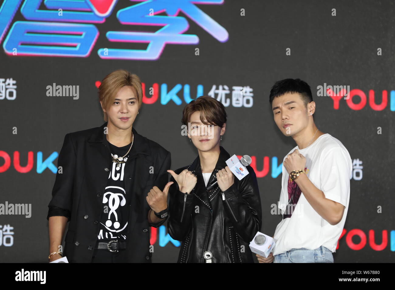 (From left) Taiwanese actor and singer Show Lo, Chinese actor and ...