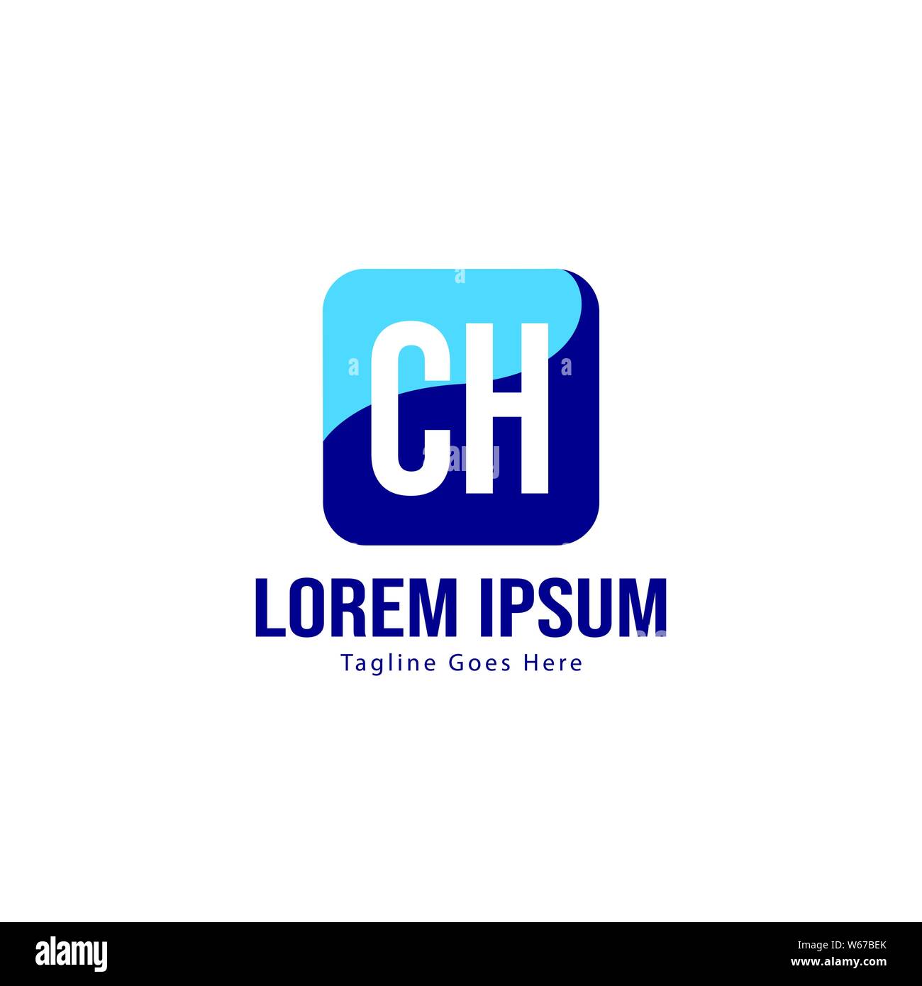 Initial CH logo template with modern frame. Minimalist CH letter logo ...