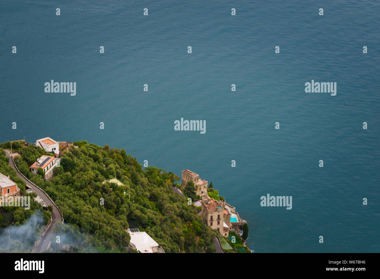 Houses beneath The Terrace of Infinity or Terrazza dell'Infinito, Villa ...