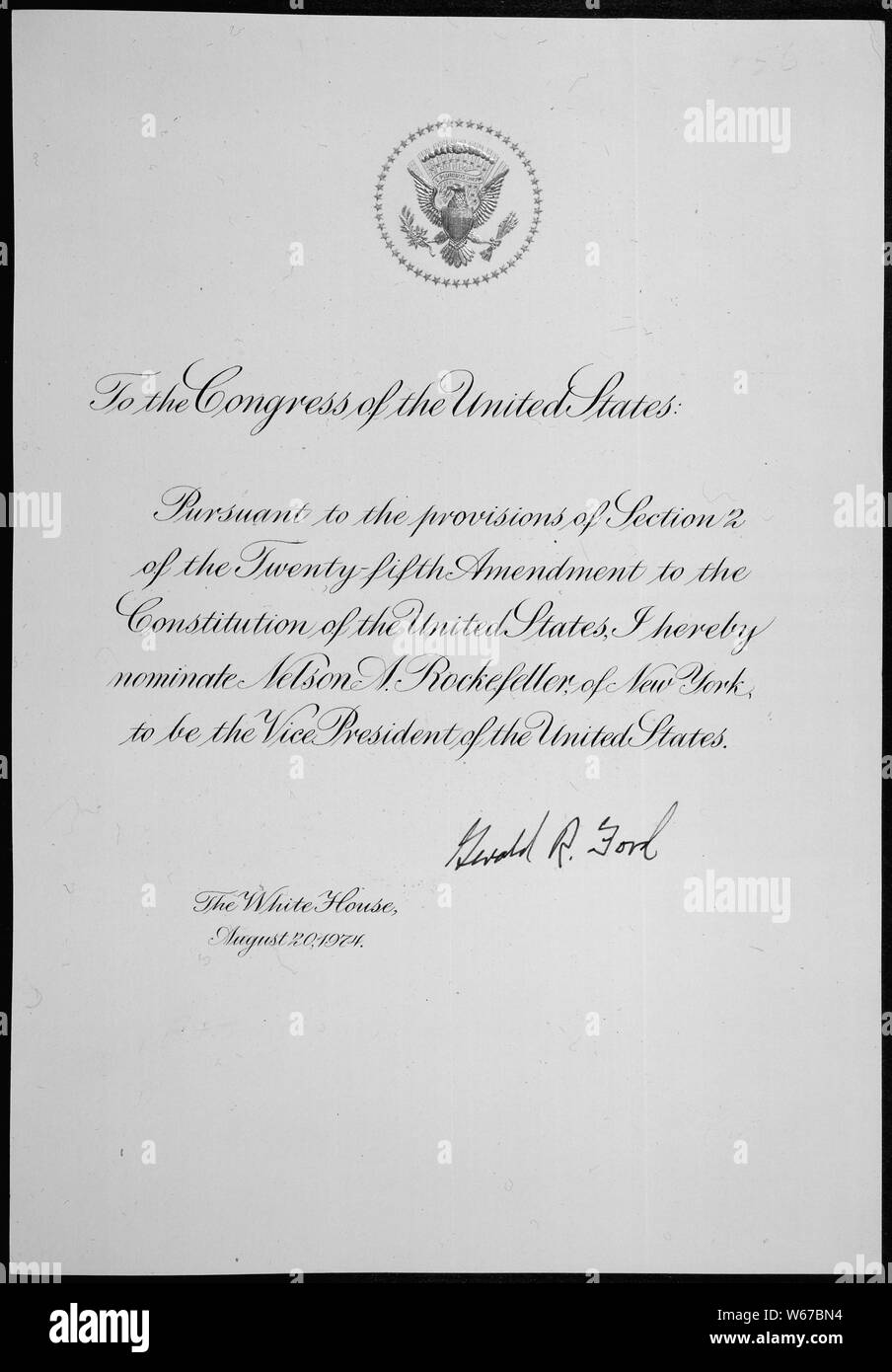 1974 gerald r ford hi-res stock photography and images - Alamy