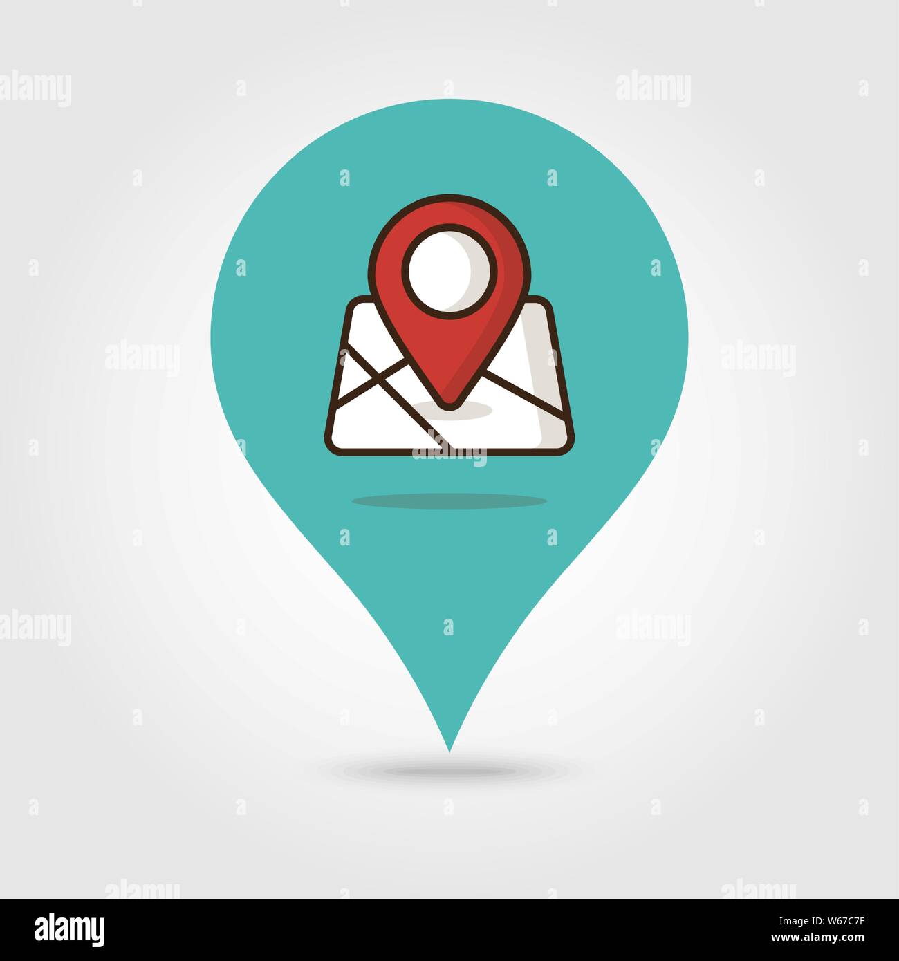 Map Marker vector icon, travel map pin icon, map pointer, vector ...