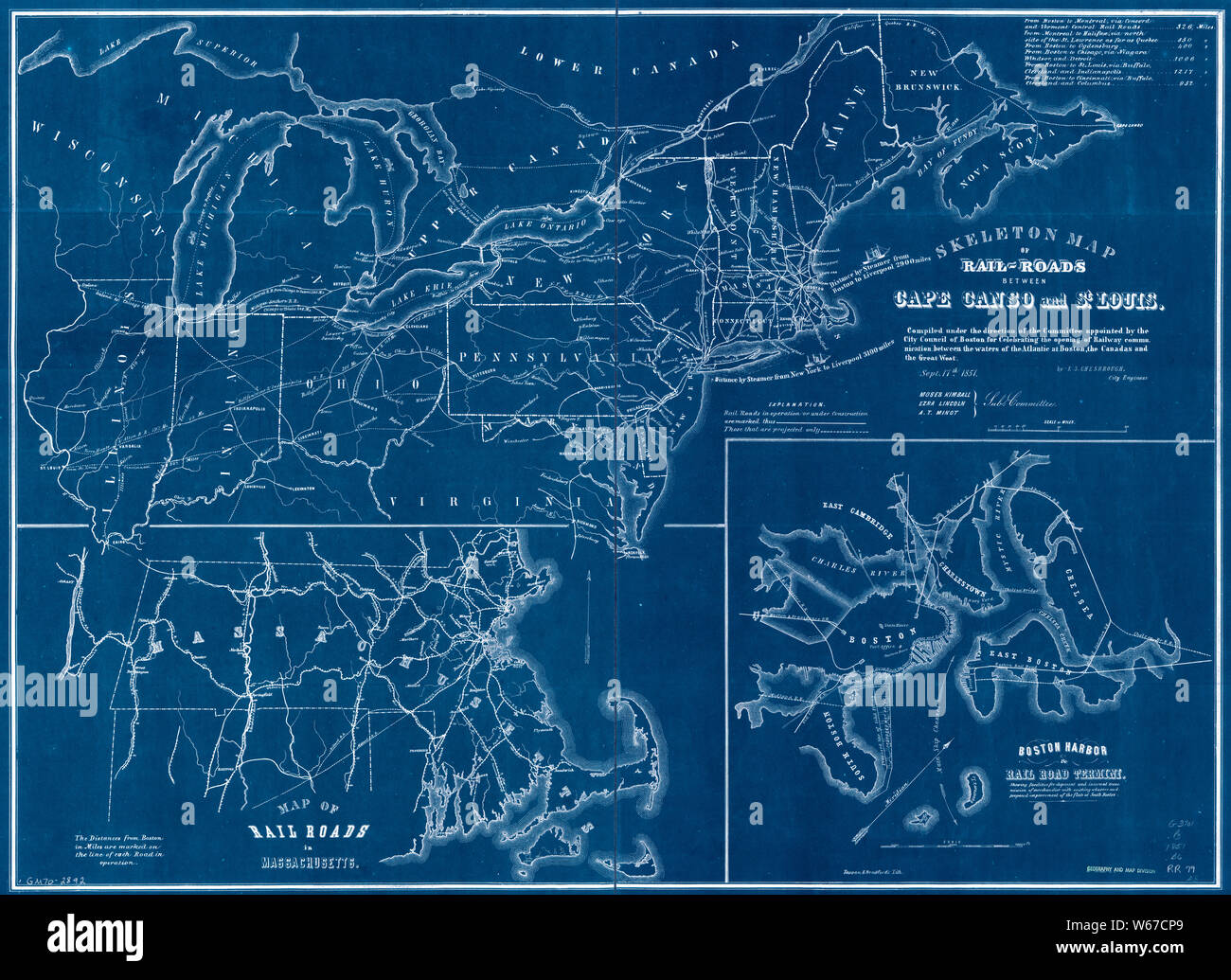 0040 Railroad Maps Skeleton map of rail-roads between Cape Canso and St ...