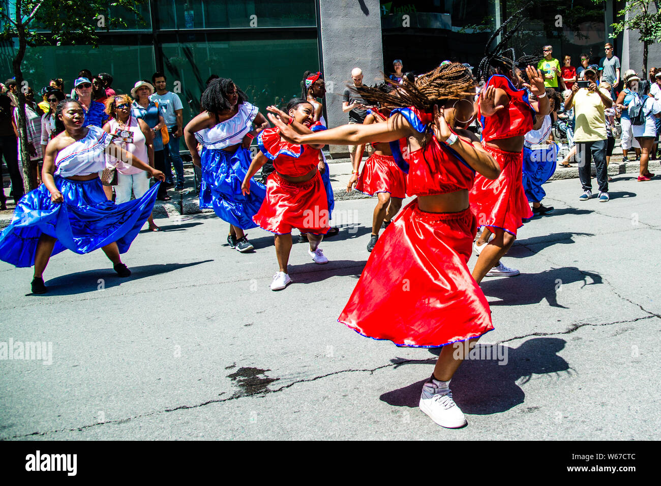 Caribbean parade in downtown Montreal Stock Photo - Alamy