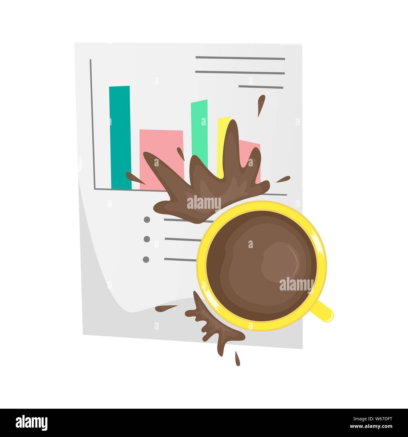 Spilled drink desk Stock Vector Images - Alamy