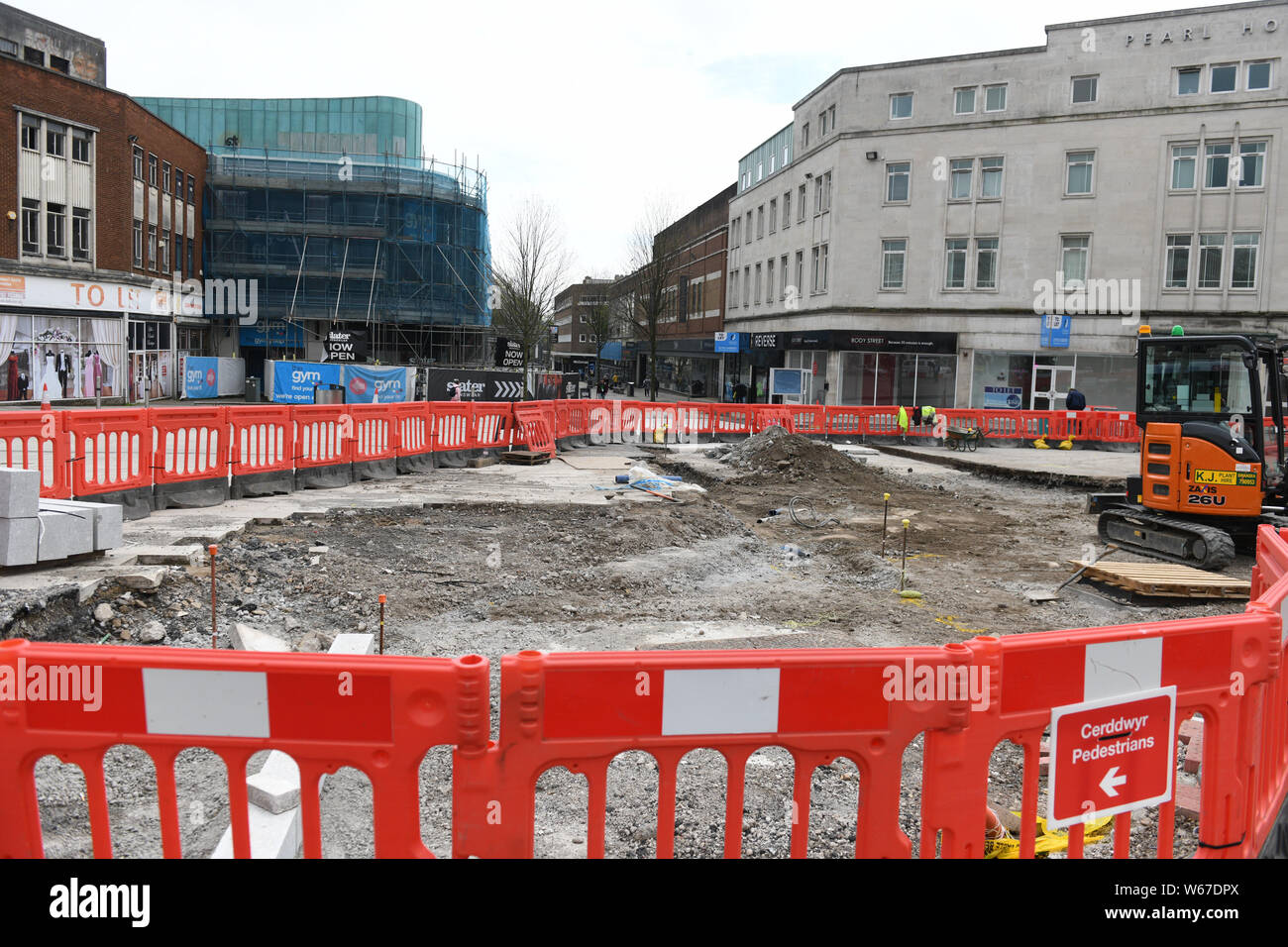 The Princess Way area of Swansea city centre, which is being ...