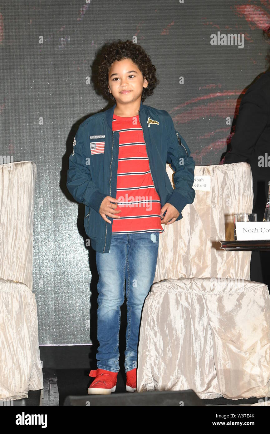 American child star Noah Cottrell attends a press conference for new ...