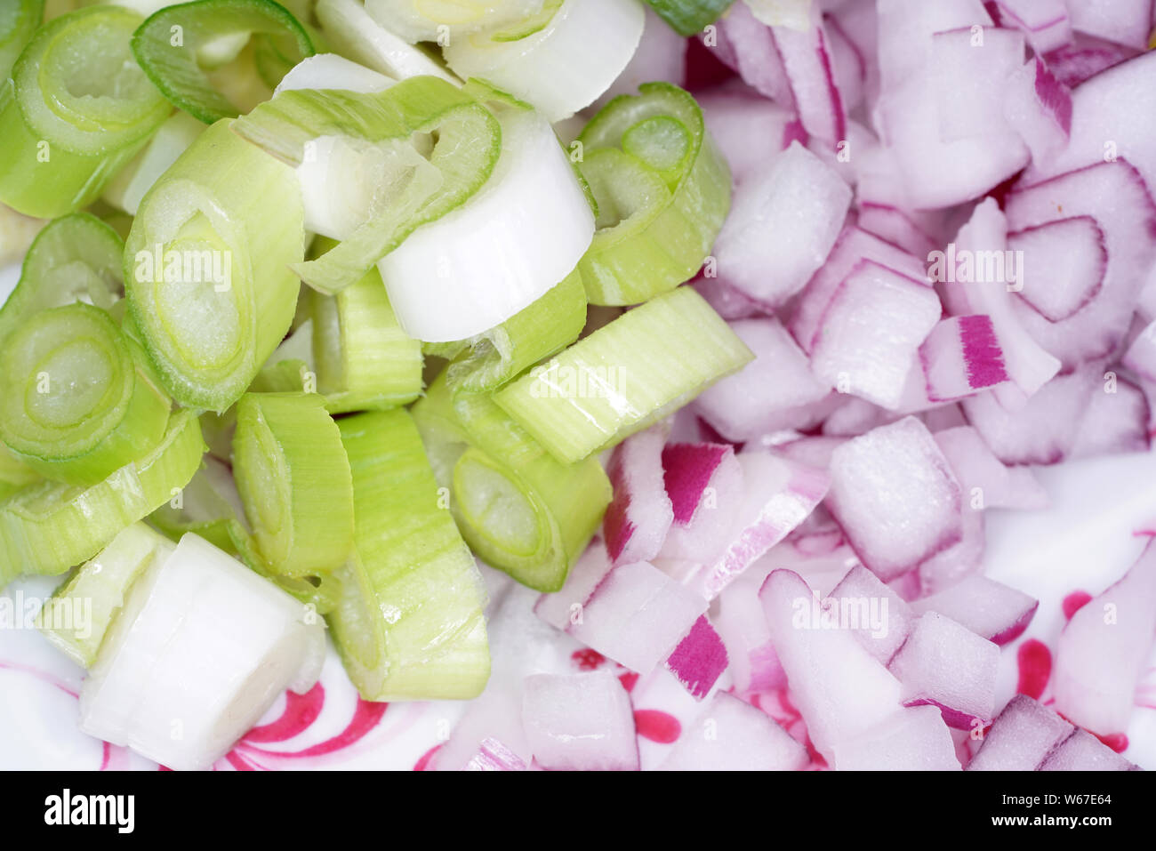 Spring onions photographed in our german kitchen with macro Stock Photo ...