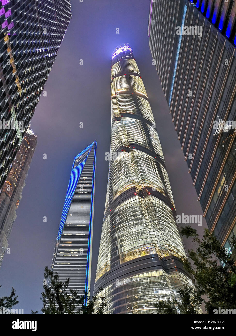 Shanghai tower from the ground hi-res stock photography and images - Alamy