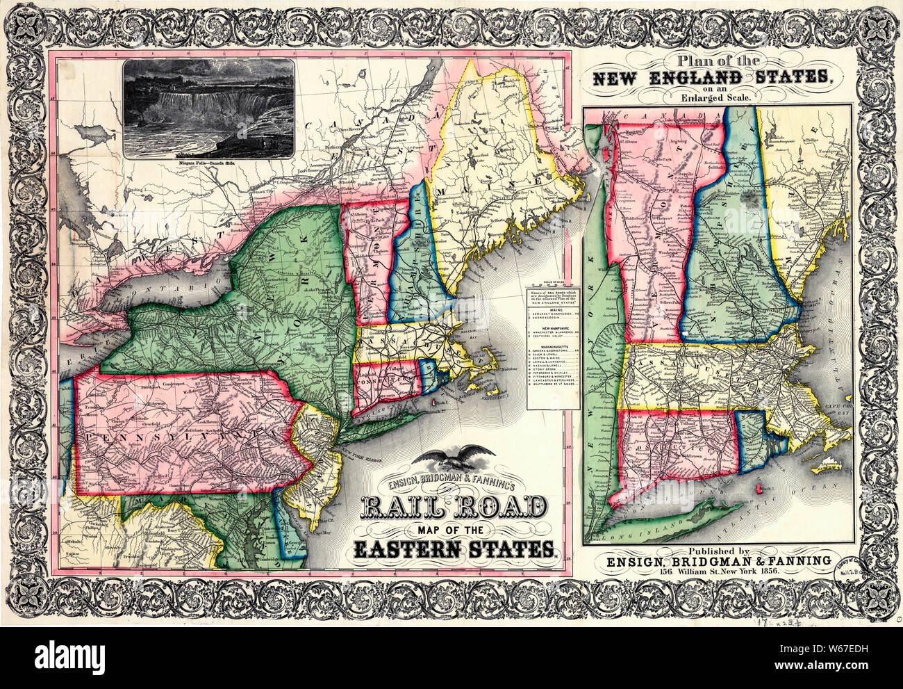 0045 Railroad Maps Ensign Bridgman Fanning's rail road map of the ...