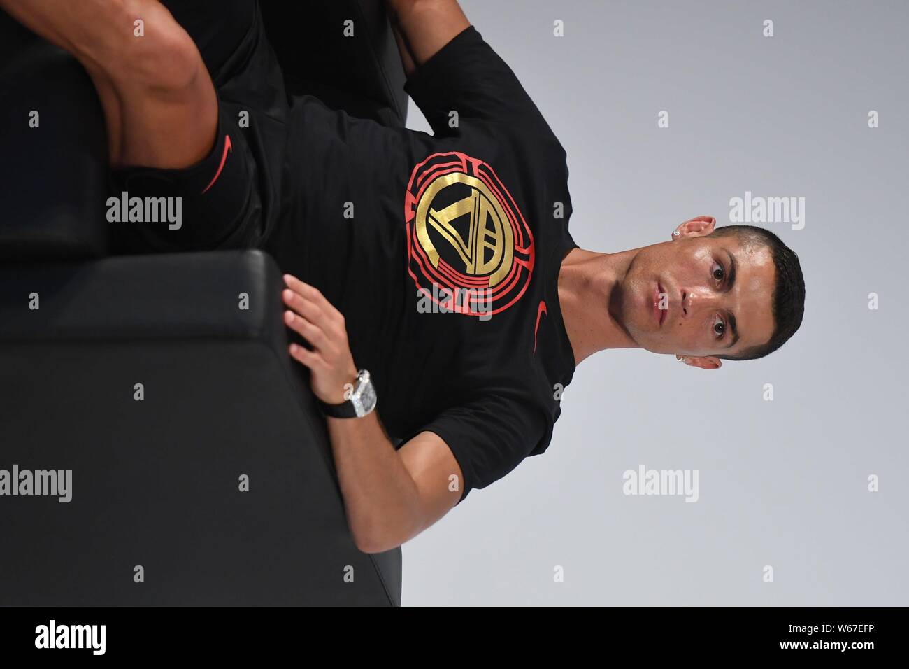 Portuguese football player Cristiano Ronaldo of Juventus FC attends an ...