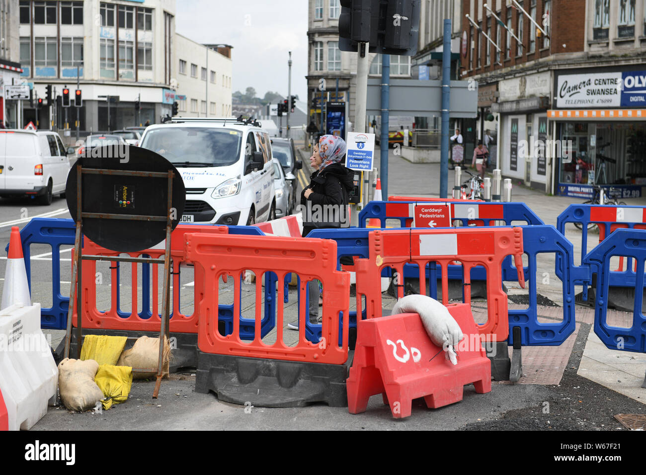 The Princess Way area of Swansea city centre, which is being ...