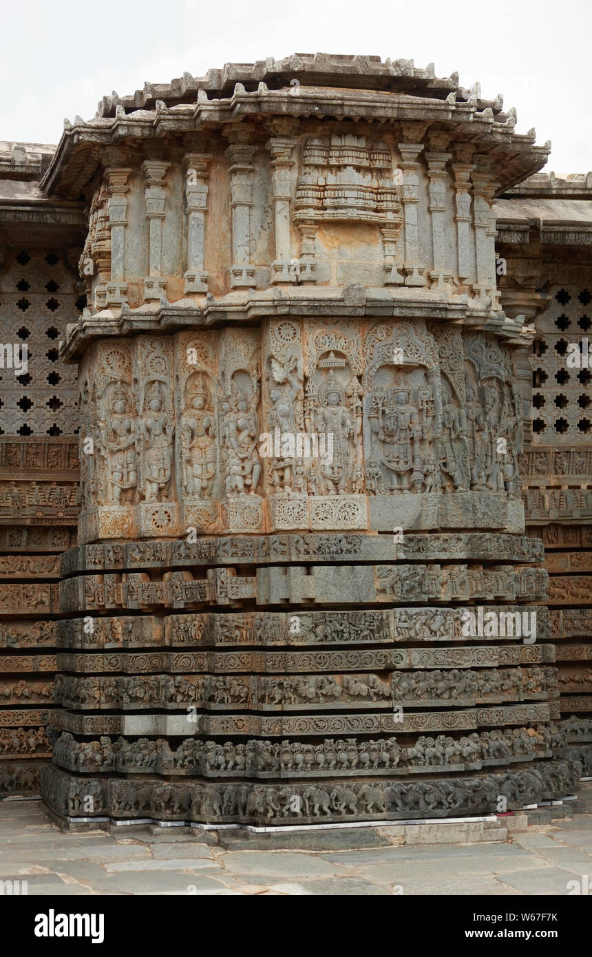 Hoysaleswara temple, also referred simply as the Halebidu temple, is a ...