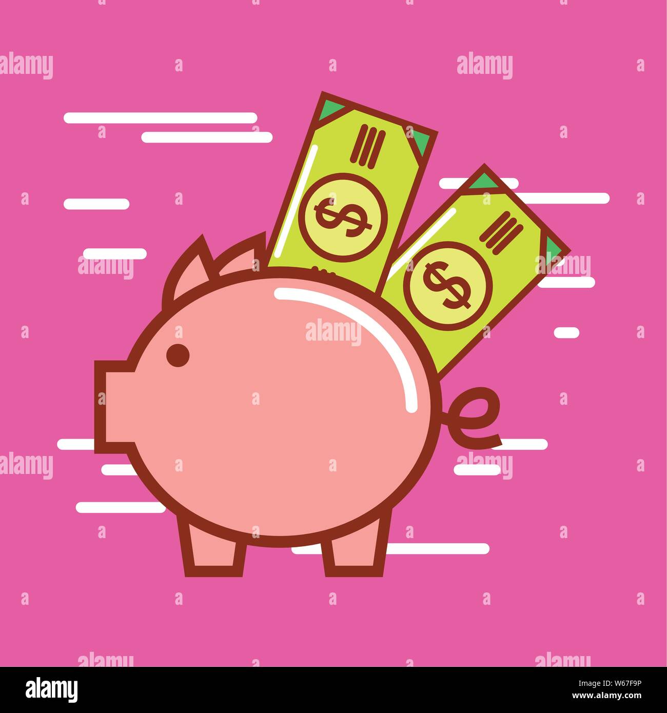 Money icon over pink background design Stock Vector Image & Art - Alamy