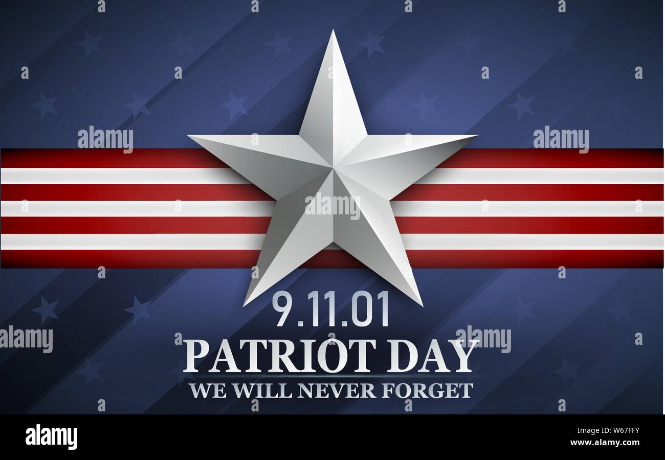 Patriot day. Design for postcard, flyer, poster, banner. 11th of ...