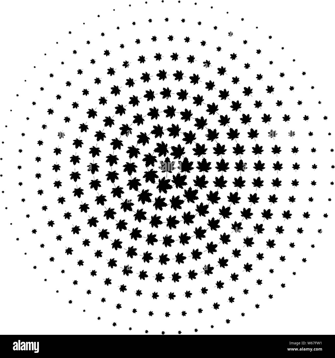 Halftone plant design background Black and White Stock Photos & Images ...