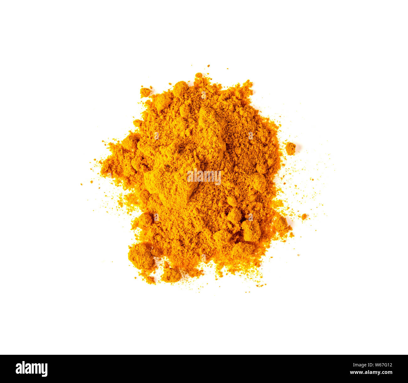Dry turmeric powder(curcuma longa linn) isolated on white background ...