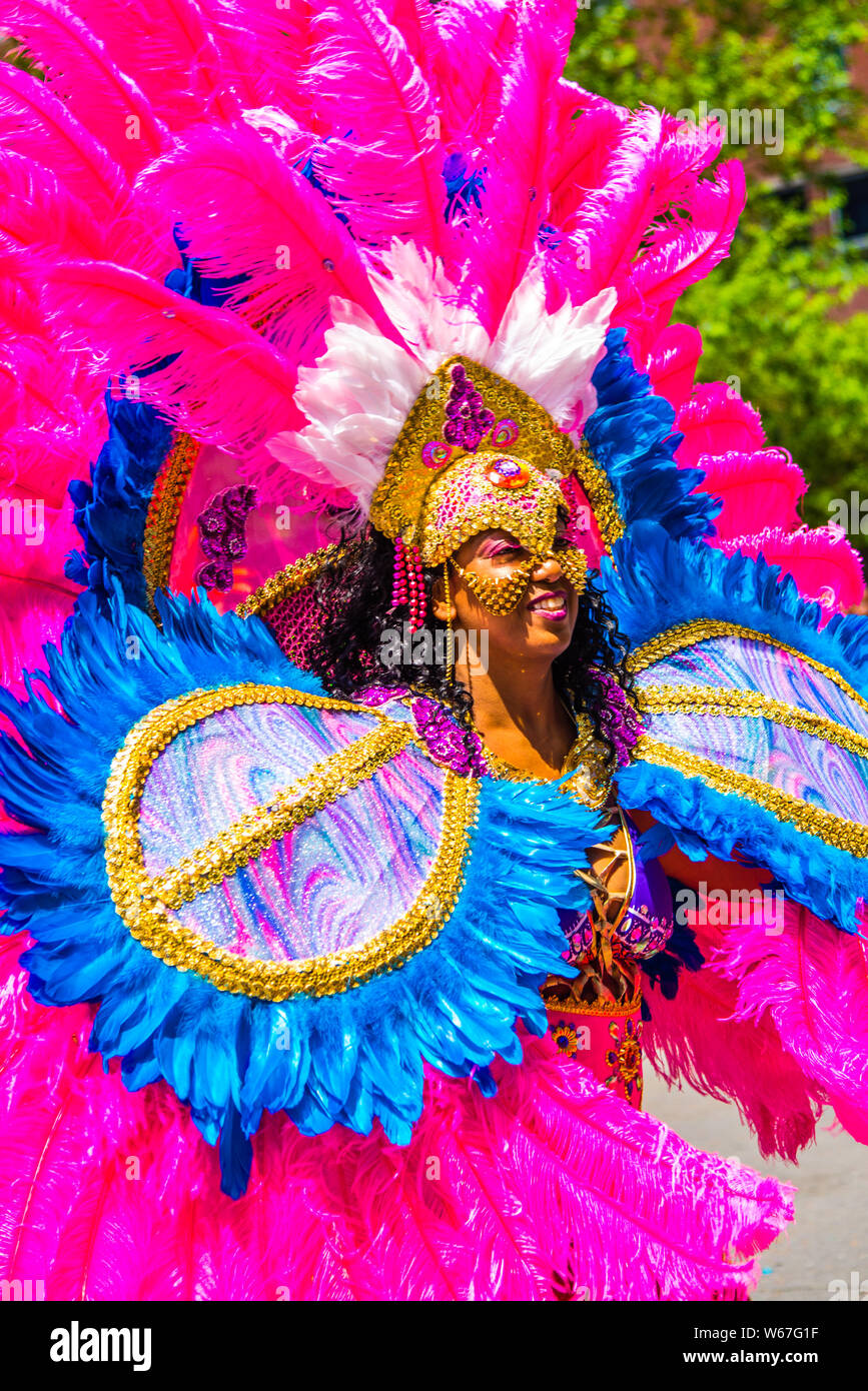 Caribbean parade in downtown Montreal Stock Photo - Alamy