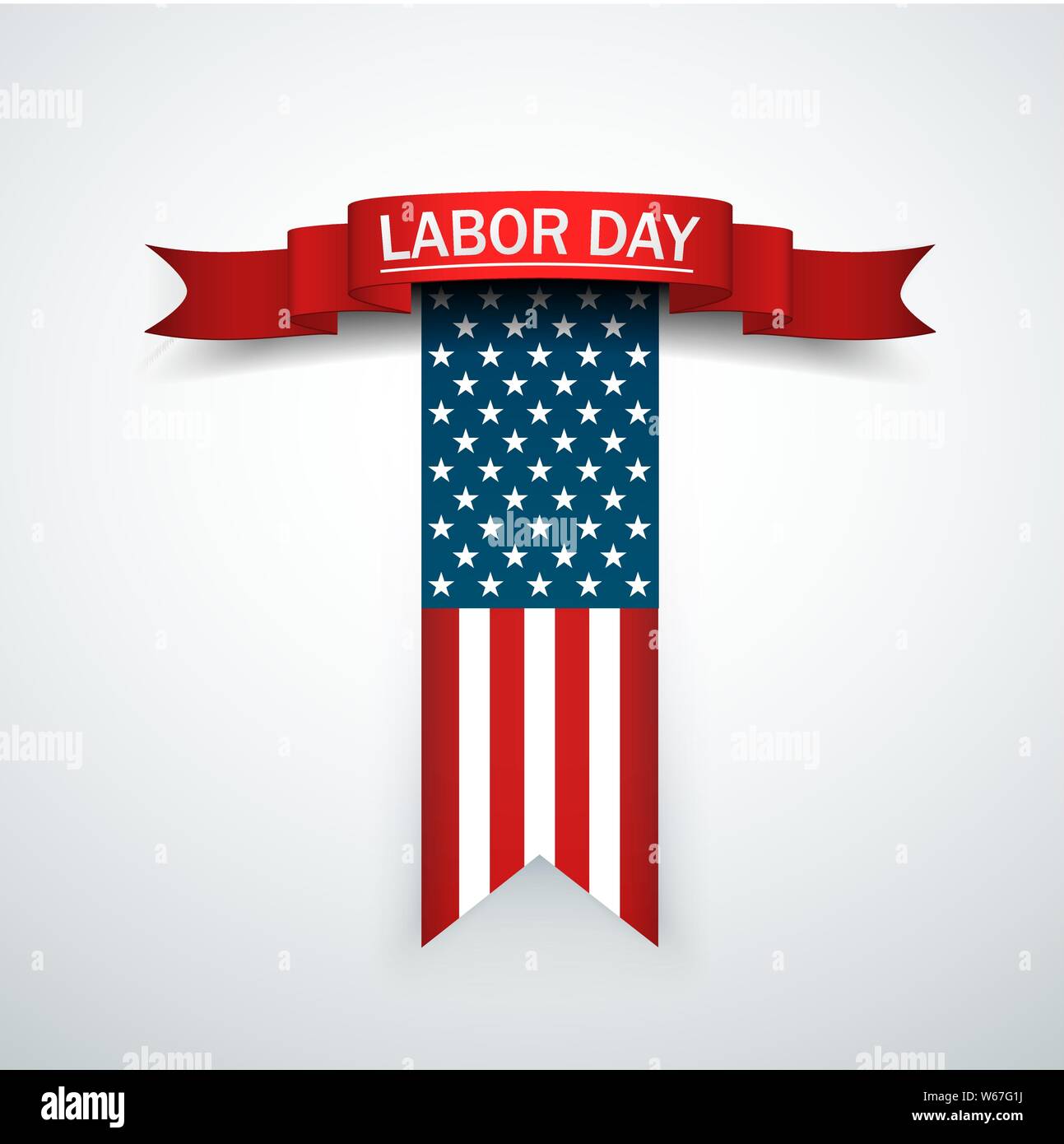 Happy Labor Day holiday banner with background United States national ...