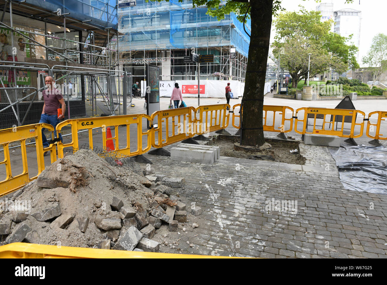 The Princess Way area of Swansea city centre, which is being ...