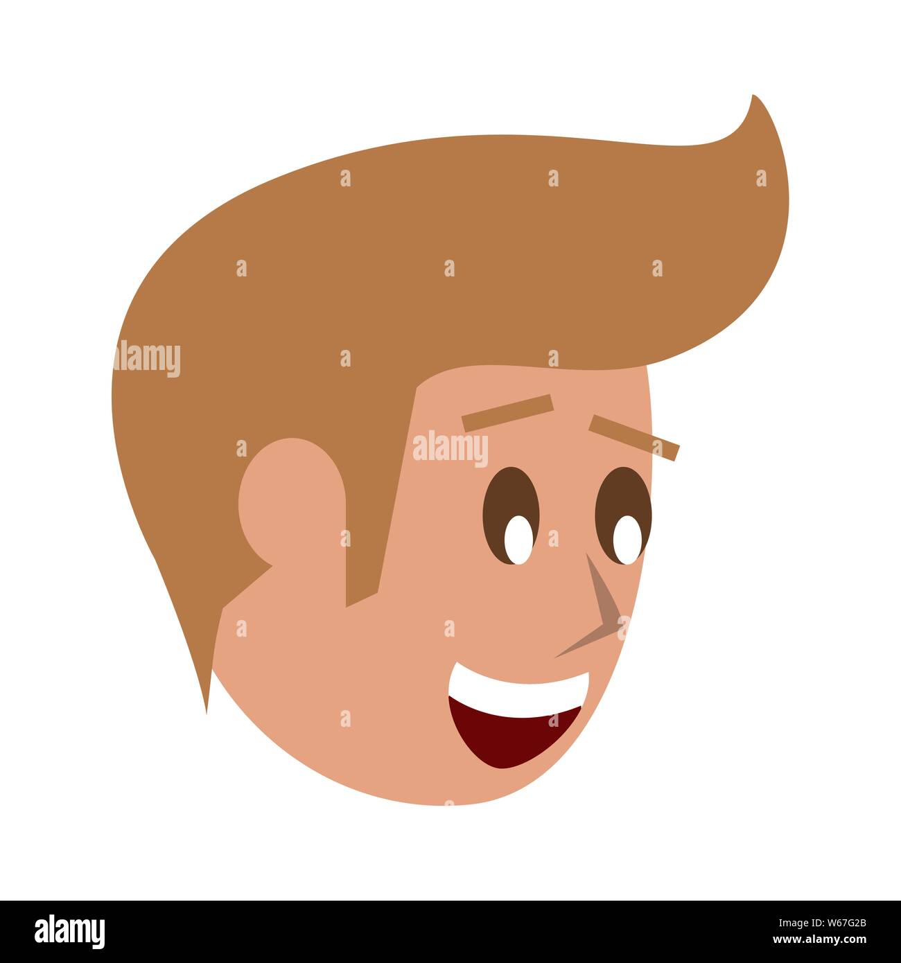 face young man head cartoon Stock Vector Image & Art - Alamy
