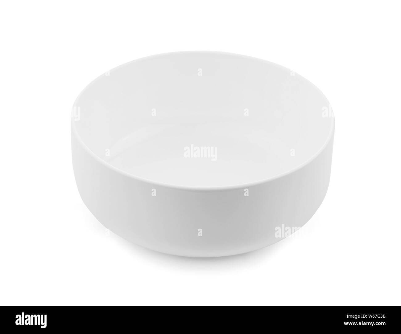 Empty white bowl isolated on white background Stock Photo - Alamy