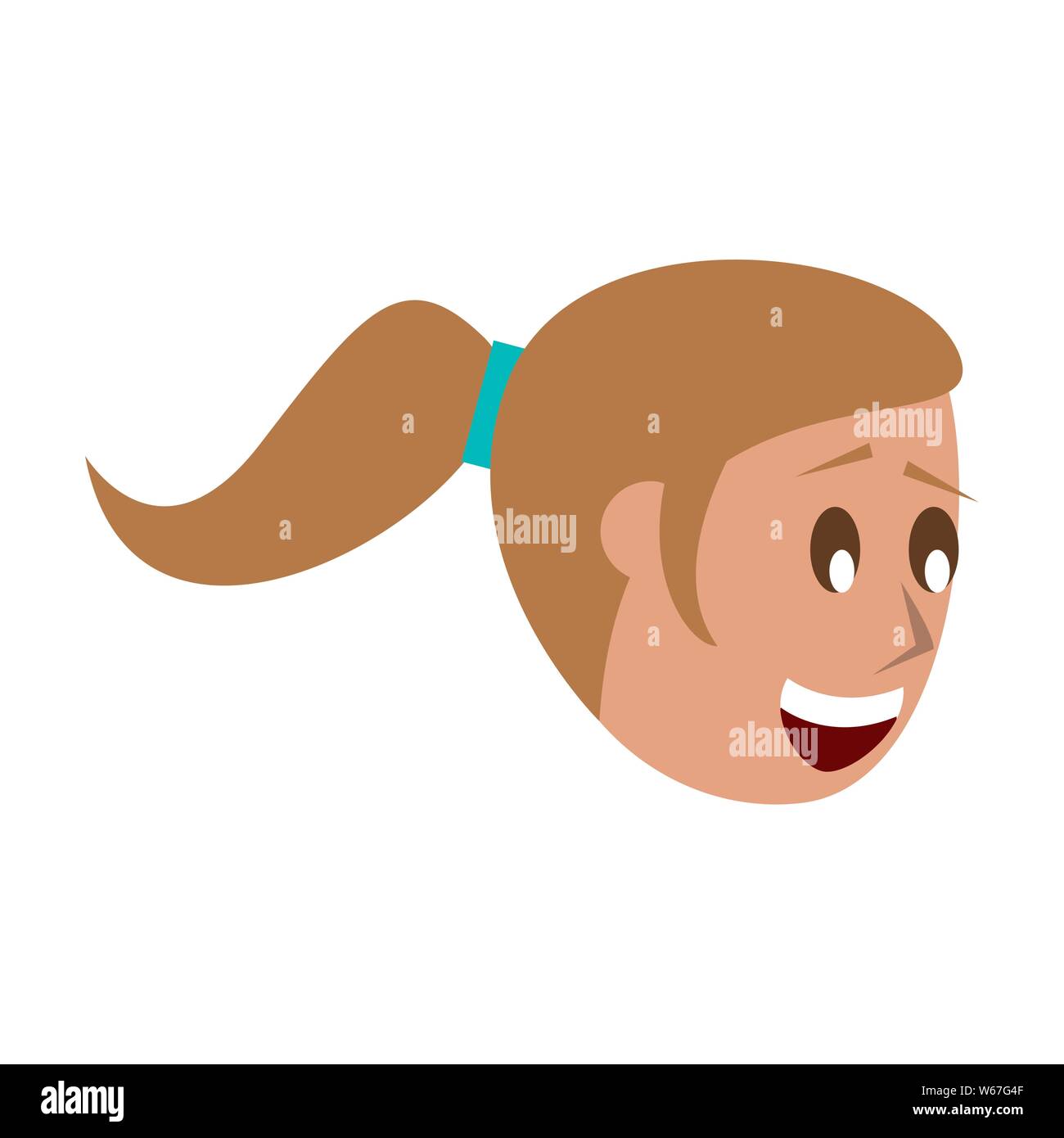face young woman head cartoon Stock Vector Image & Art - Alamy