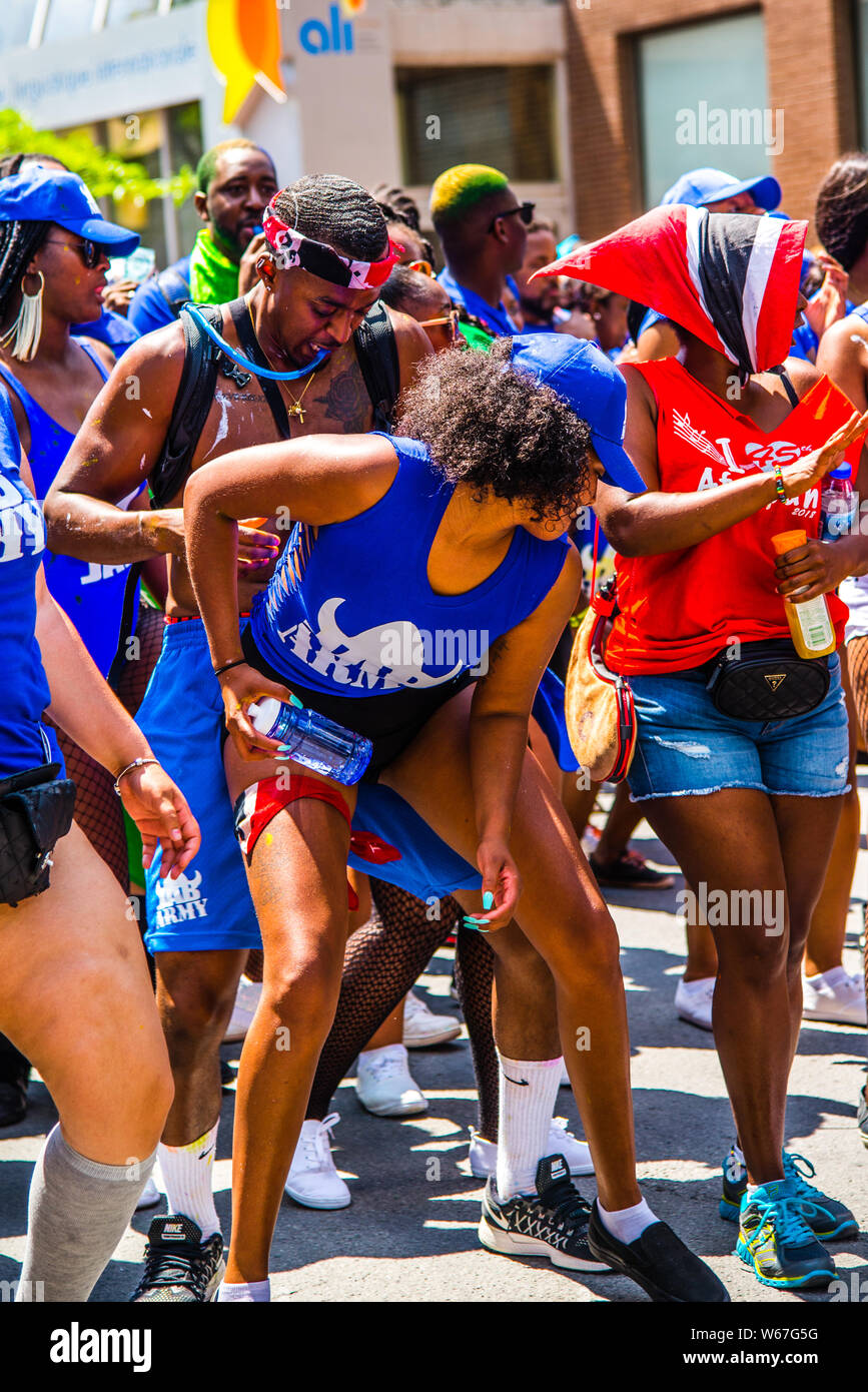 Caribbean parade in downtown Montreal Stock Photo - Alamy