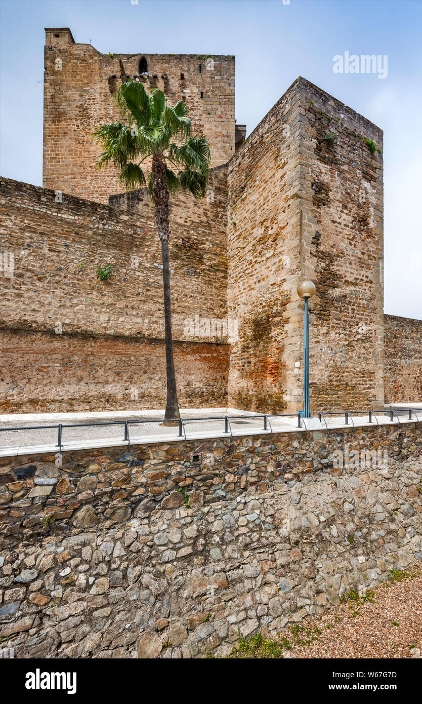 Fortifications at Castillo de Olivenza, 13th century castle, in ...