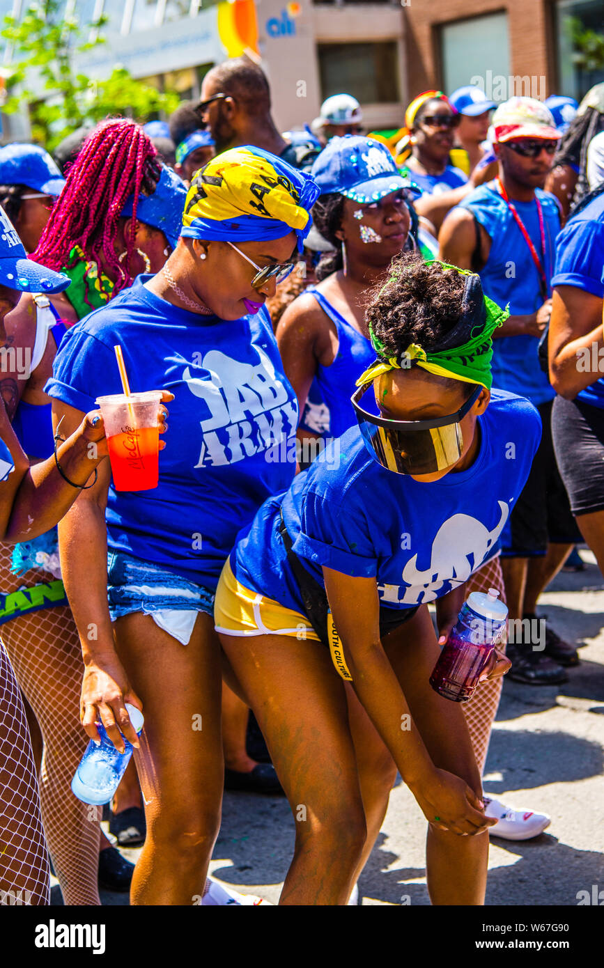 Caribbean parade in downtown Montreal Stock Photo - Alamy
