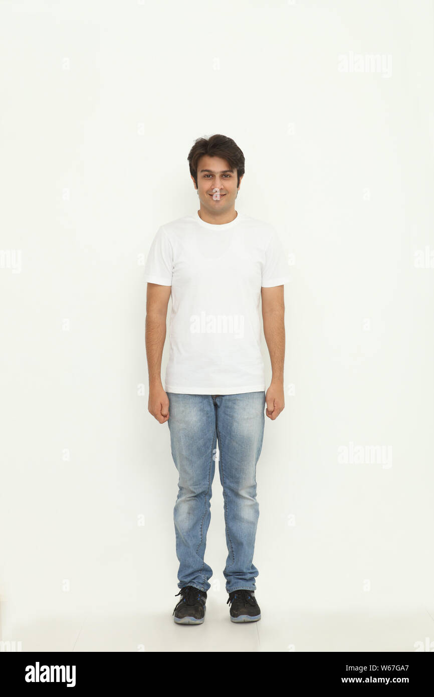 Portrait of a man standing Stock Photo - Alamy