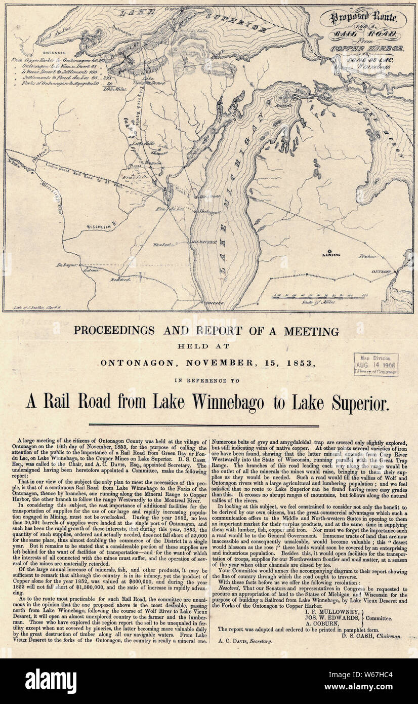 Fond du lac map hi-res stock photography and images - Alamy