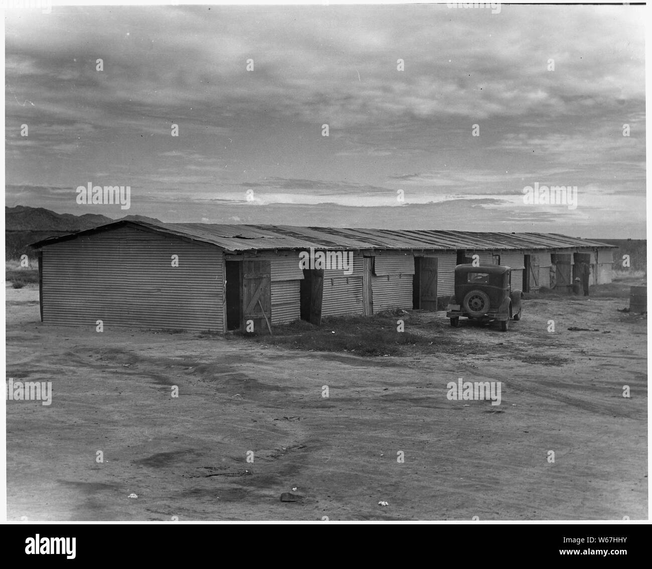 Corrugated iron barracks Cut Out Stock Images & Pictures - Alamy