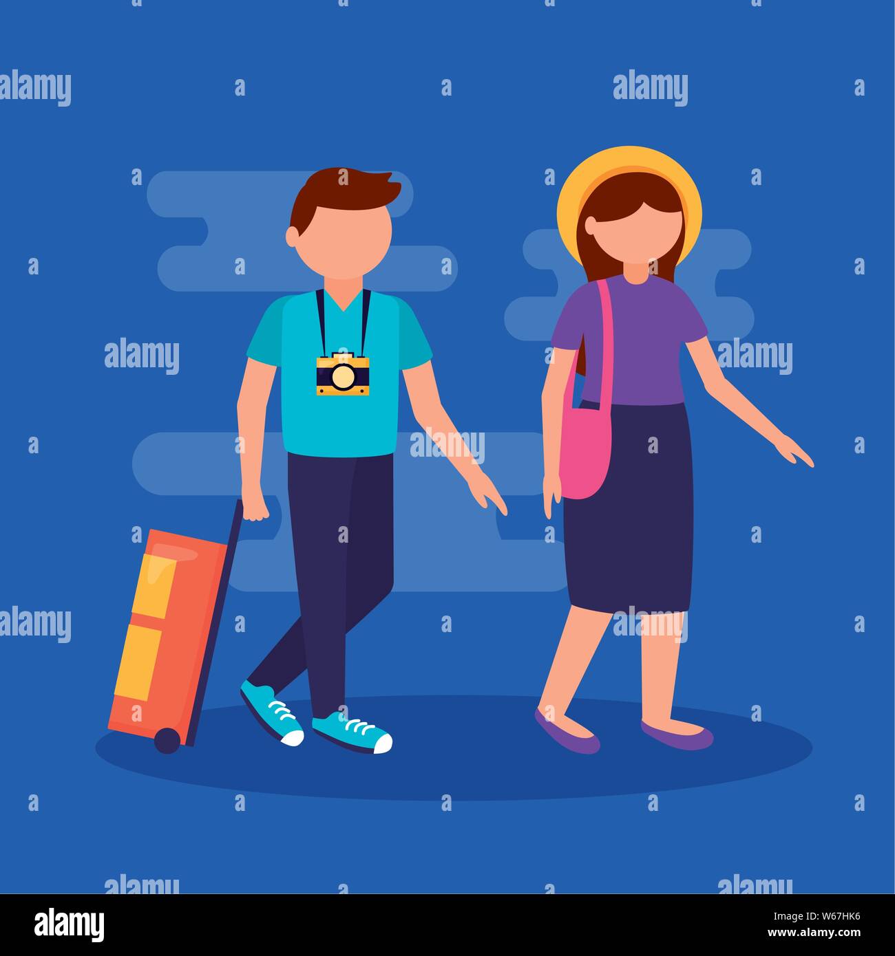 Happiness freedom travel people Stock Vector Images - Alamy