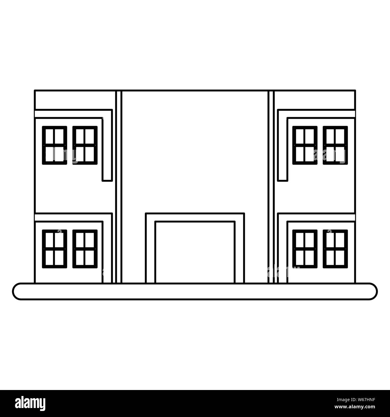 construction architectural engineering work cartoon in black and white ...