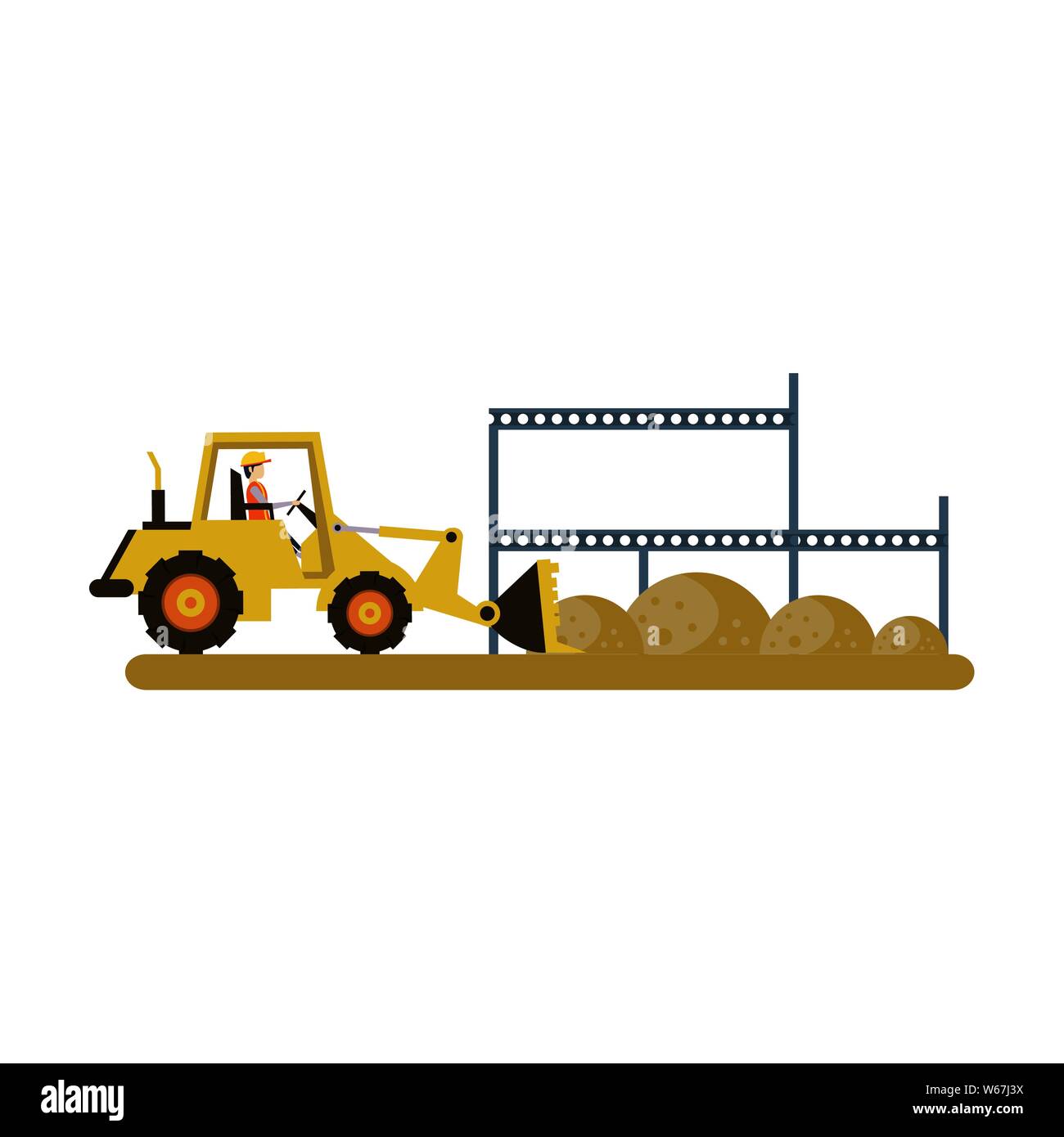 construction architectural engineering work cartoon Stock Vector Image ...