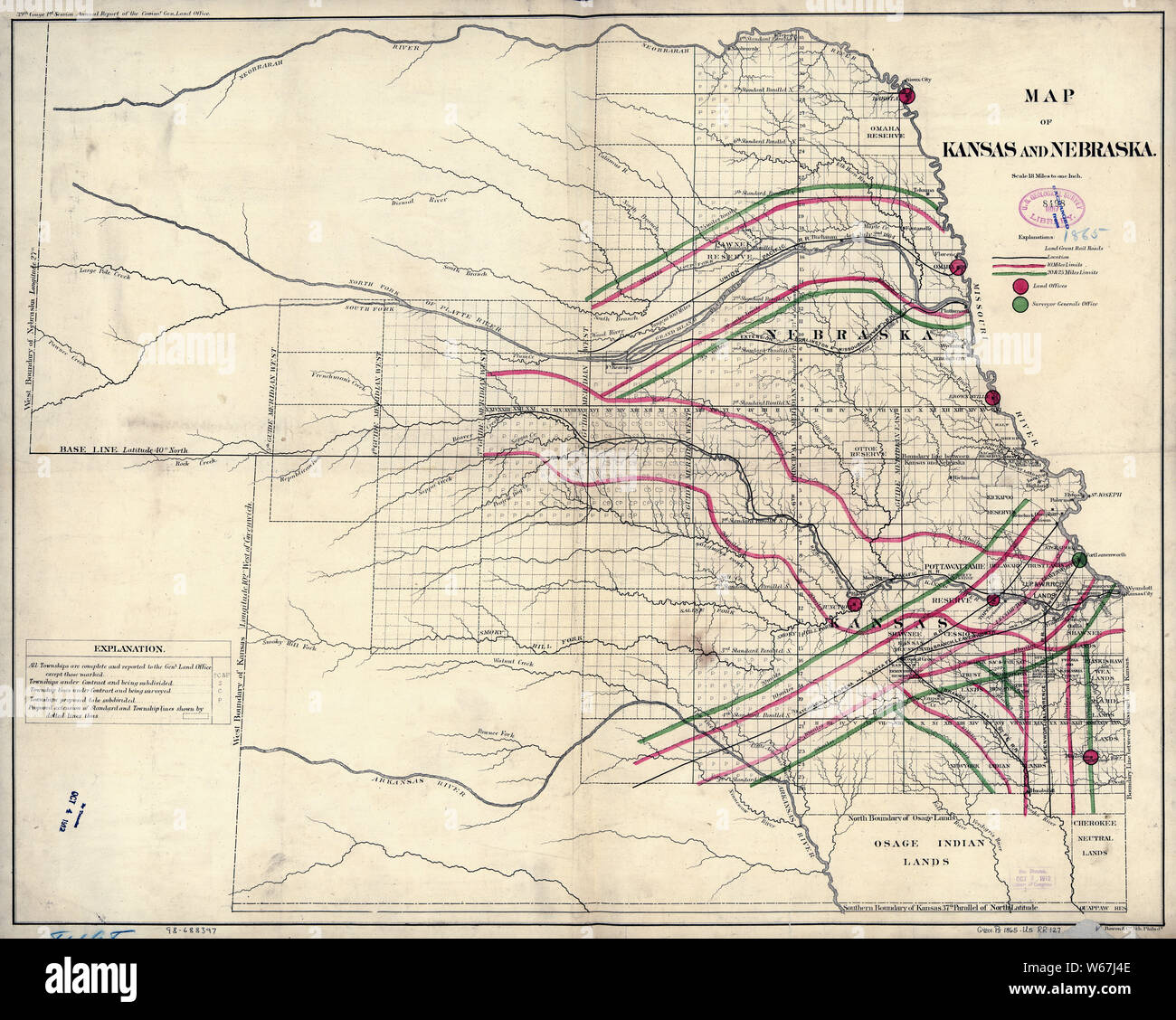 Railroad map kansas hi-res stock photography and images - Alamy