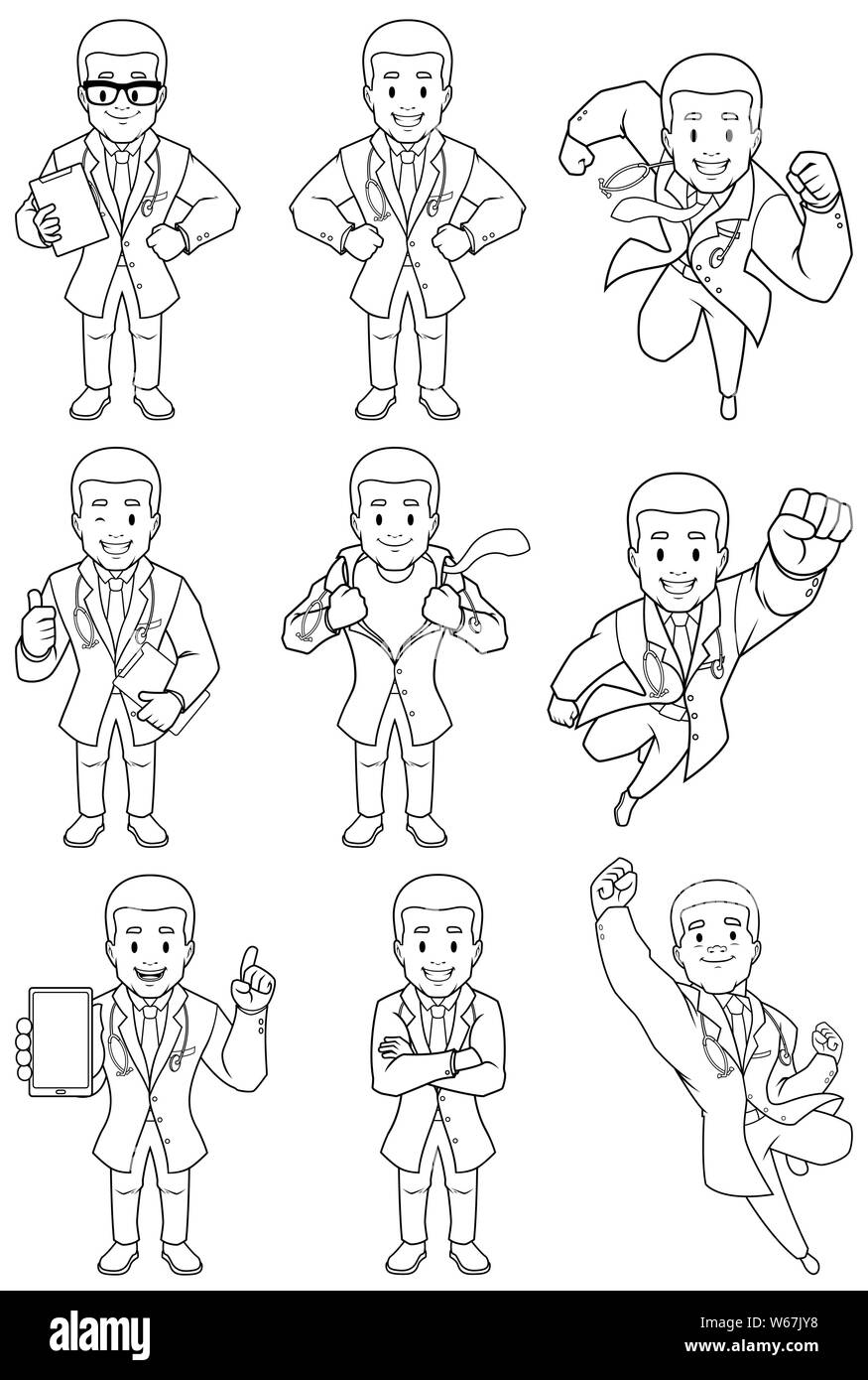 African doctor smiling Stock Vector Images - Alamy