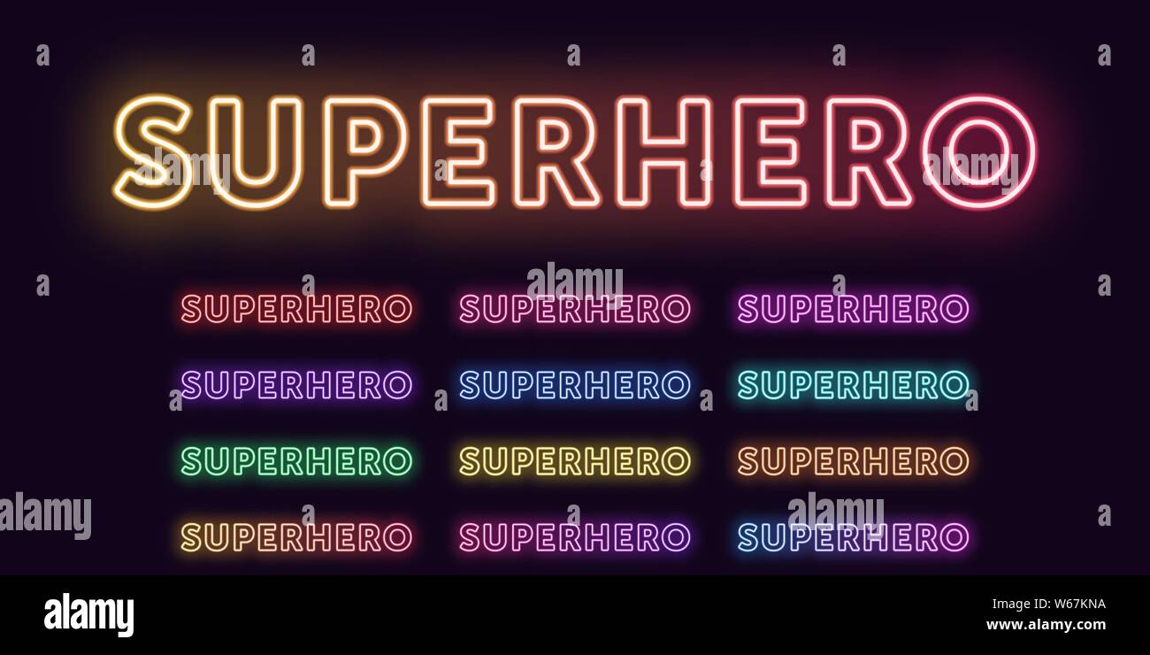 Superhero Word Outline
