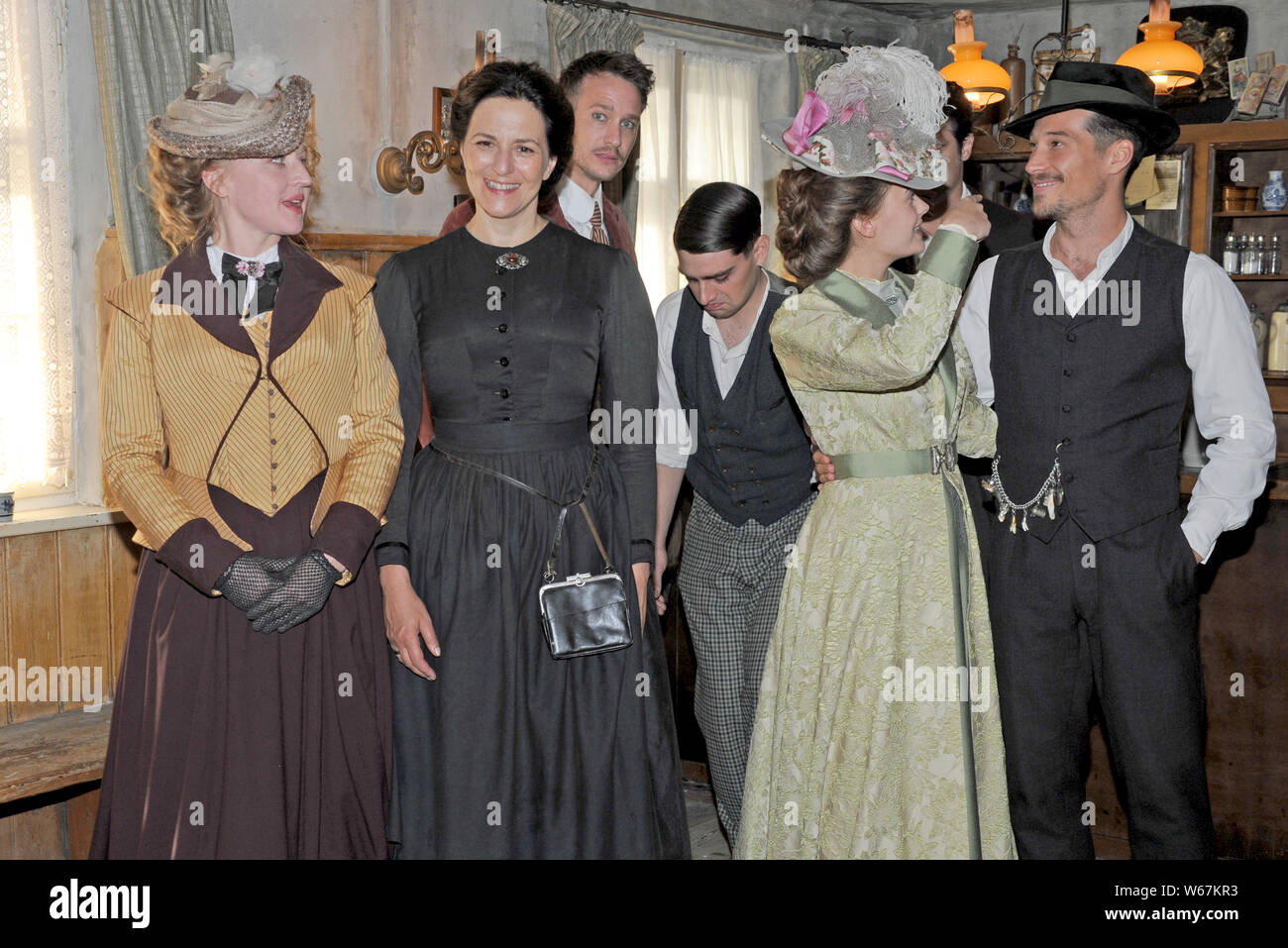 Dachau, Germany. 31st July, 2019. The actors Brigitte Hobmeier (v-l ...