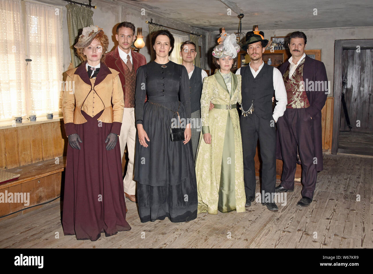 Dachau, Germany. 31st July, 2019. The actors Brigitte Hobmeier (v-l ...