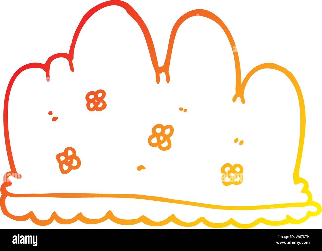 warm gradient line drawing of a cartoon hedge Stock Vector Image & Art ...
