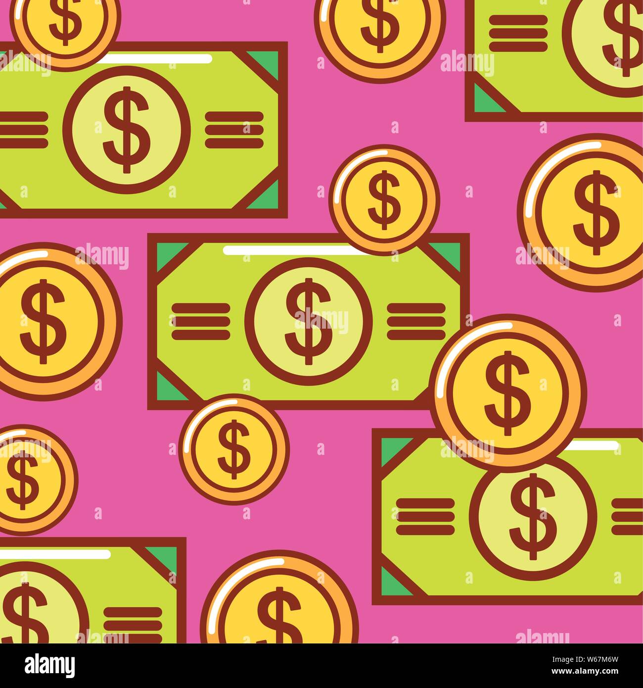 Money icon over pink background design Stock Vector Image & Art - Alamy